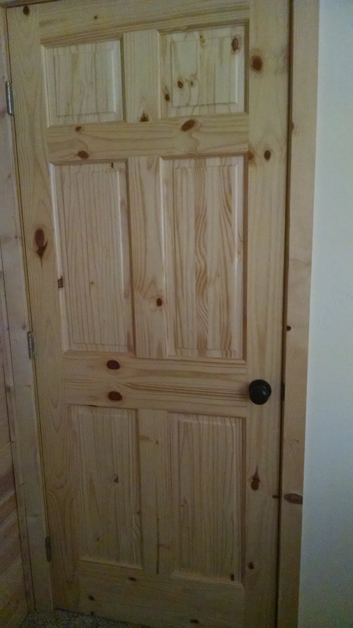 Customer Photos: Knotty Pine Doors for a California Log Cabin – Door to Door Co