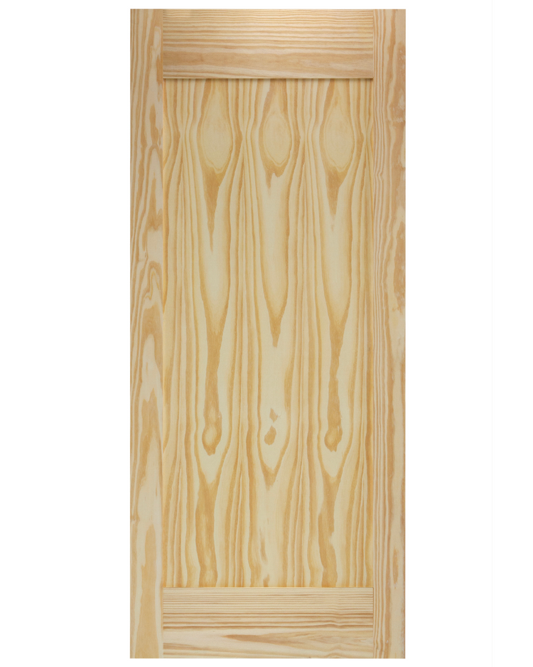 Single Panel Clear Pine Barn Door – Door to Door