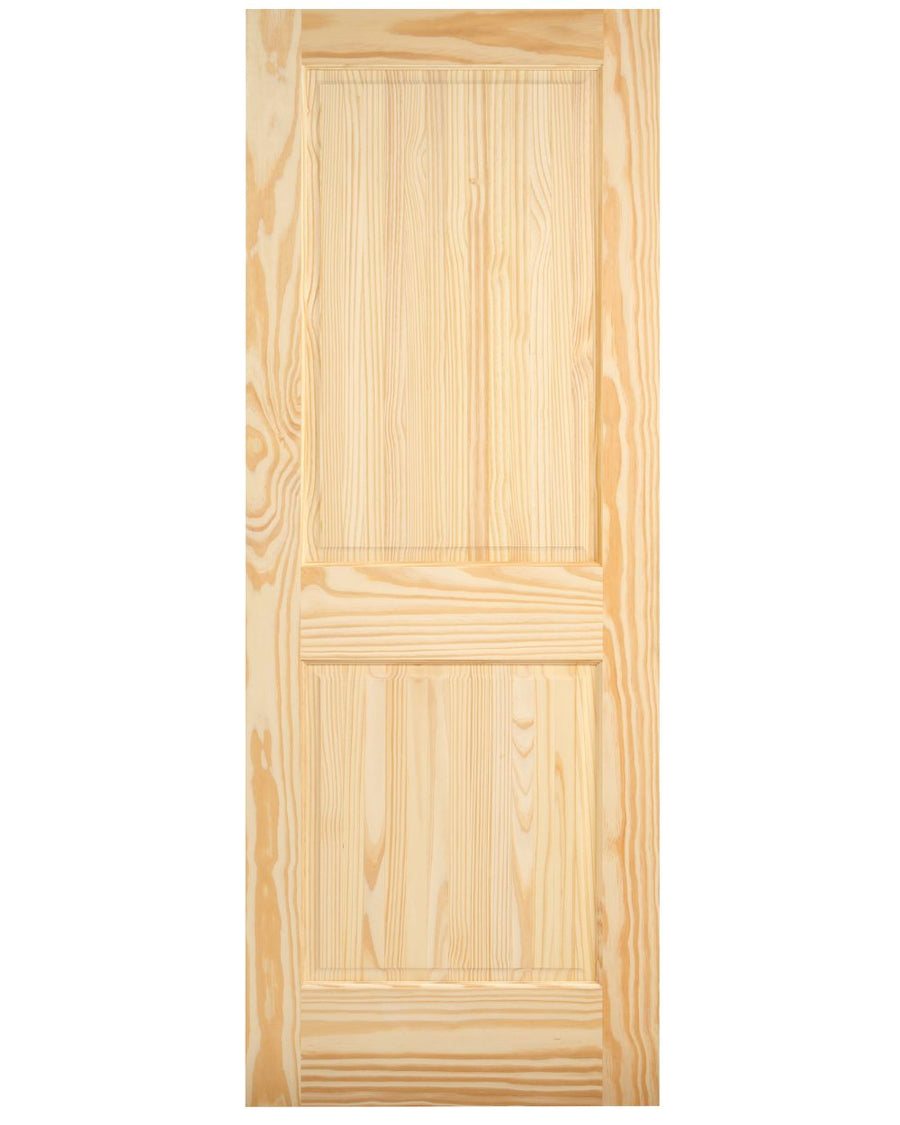 2 Panel Raised Single Hip Square Top Pine Door