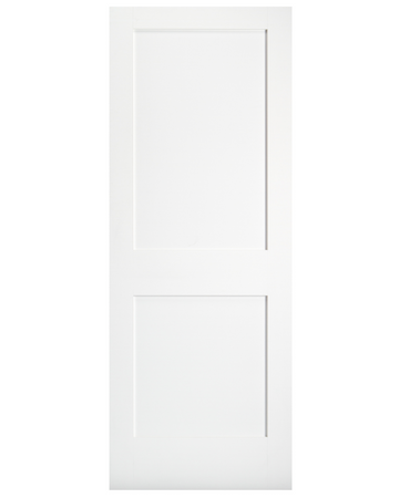 2 Panel Shaker Style Primed Wood Interior Door