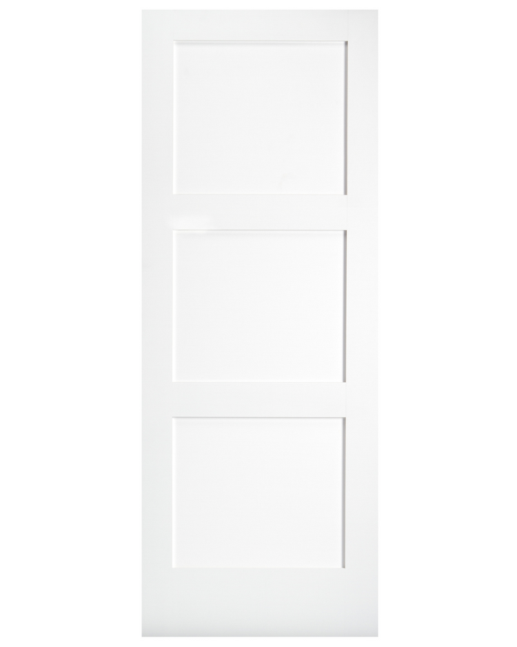 3 Panel Square Shaker Style Interior Door (Primed) – Door to Door