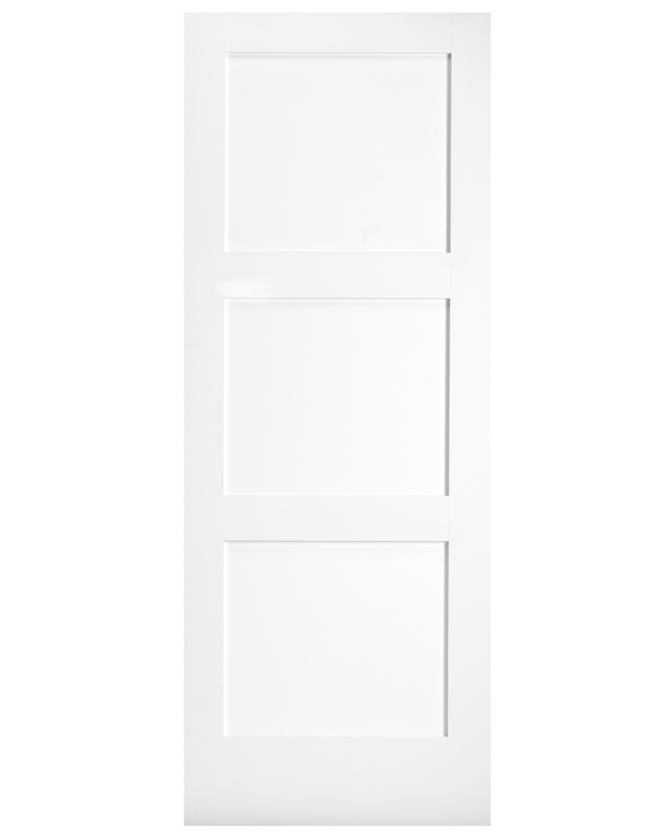3 Panel Square Shaker Style Interior Door (Primed) – Door to Door