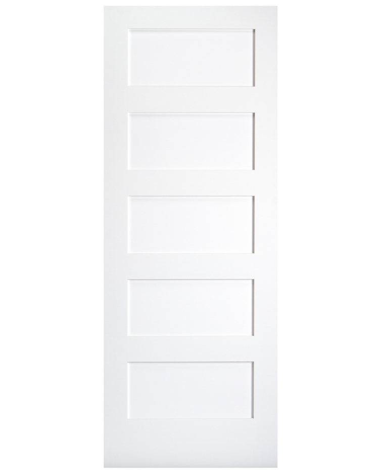 5 Panel Shaker Style Interior Door (Primed) – Door to Door