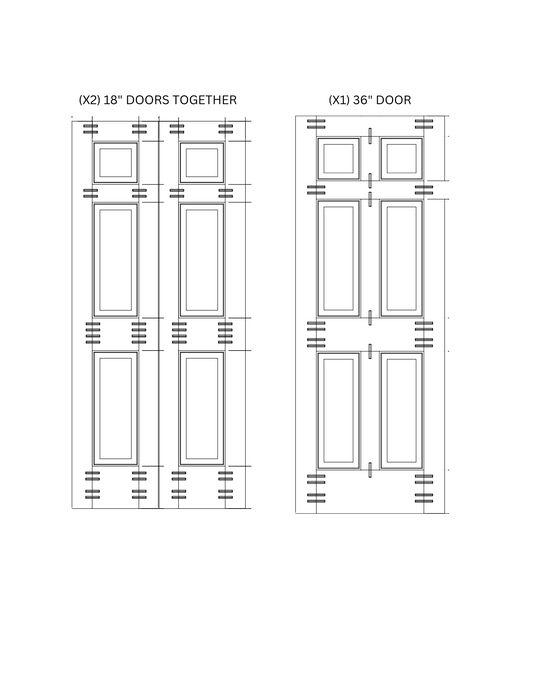 Raised Single Hip 6 Panel Pine Interior Door – Door to Door Co