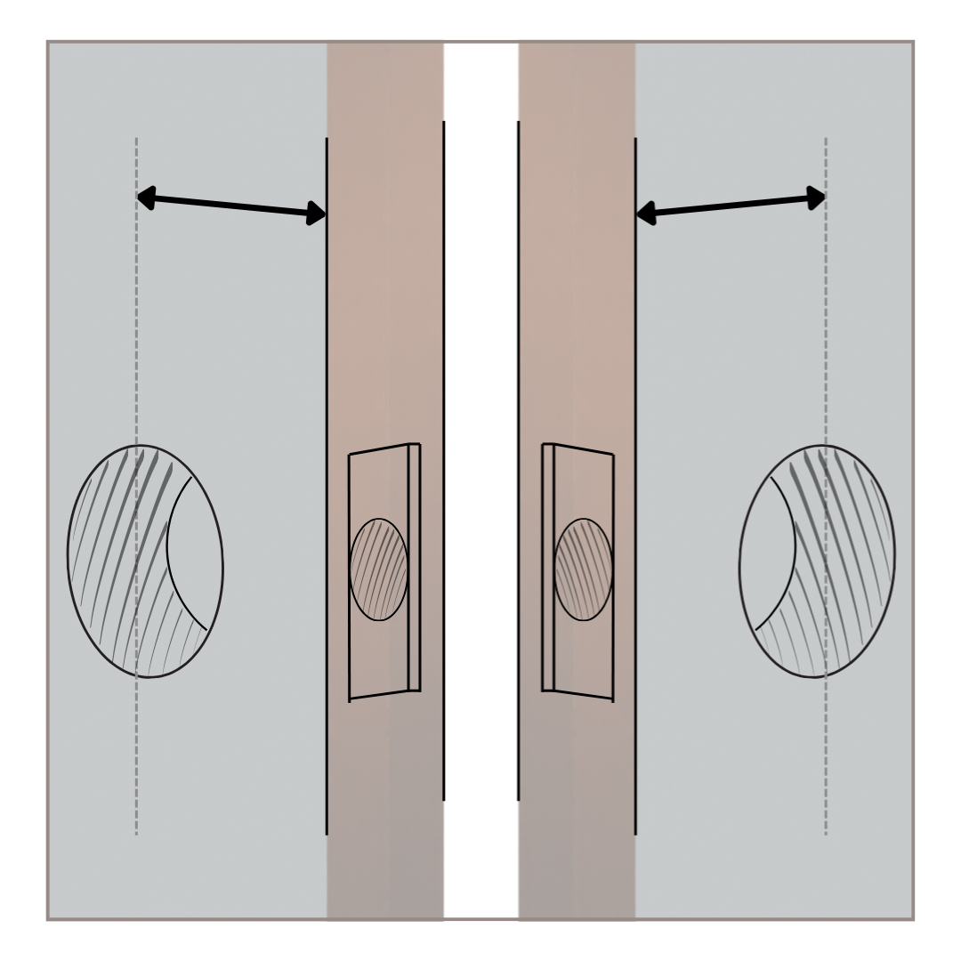 Slab Door Bore Hole (2-3/8" Backset)